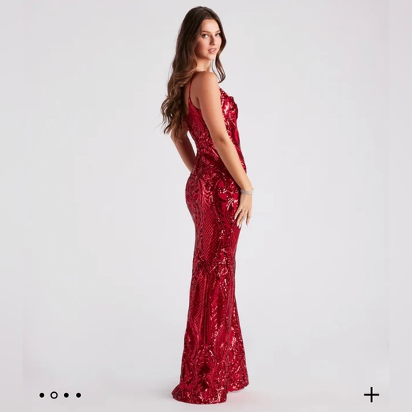 Windsor | Dresses | Red Sequin Prom Dress | Poshmark